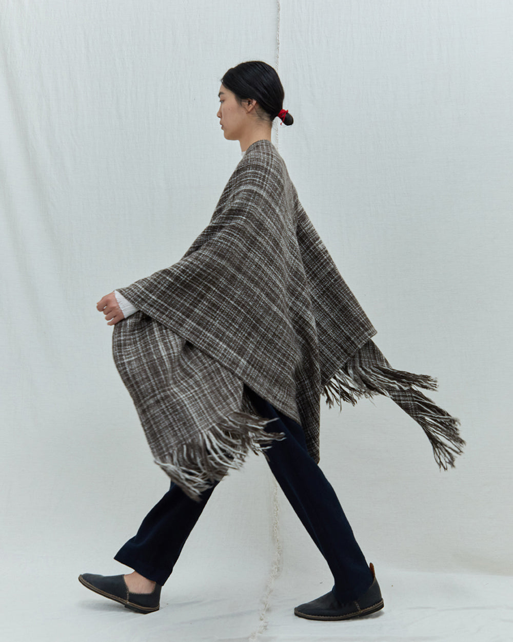 Handspun Fringed Cape. Shop Capes and Ponchos from Norlha Atelier
