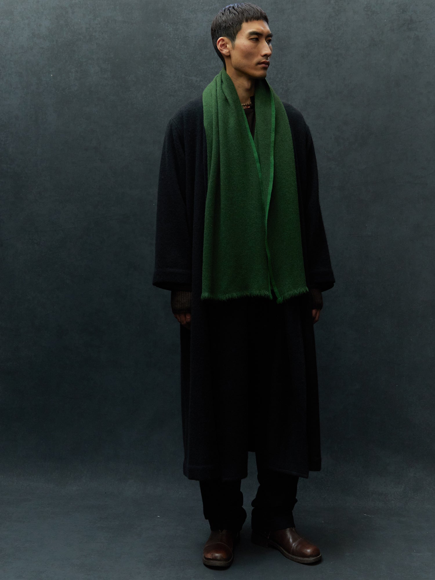 Nomad Border Skinny Scarf, 100% Yak wool scarves from B Corp Norlha