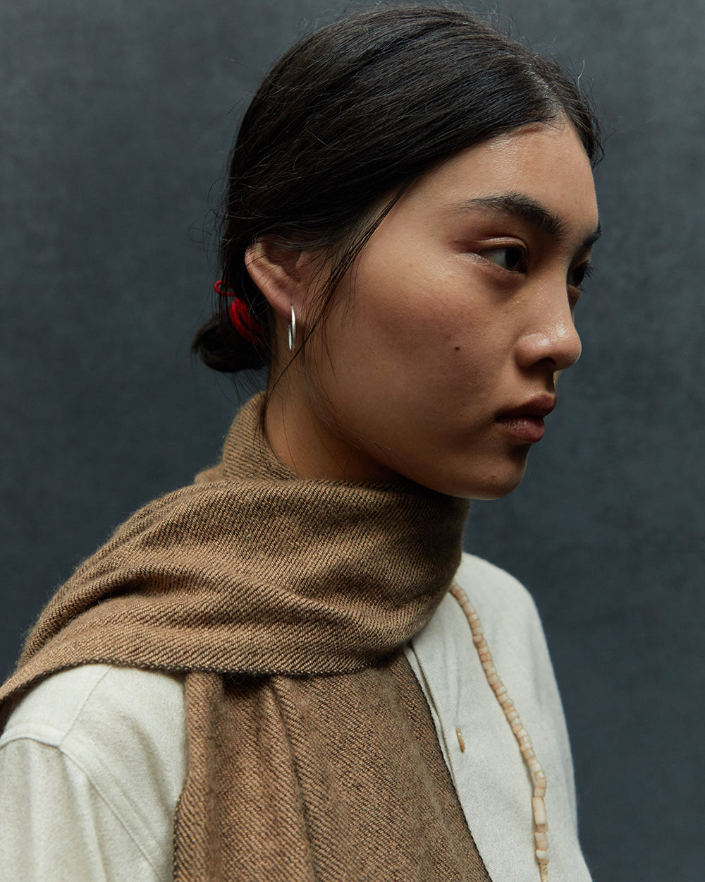 Prince Twill Double Sided Generous Length Skinny Scarf ~ Norlha