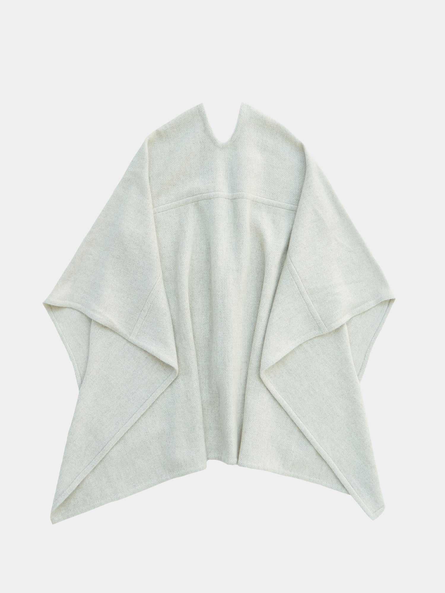 Yak Wool Seamed Shawl Poncho. Luxury Wool Ponchos, Norlha