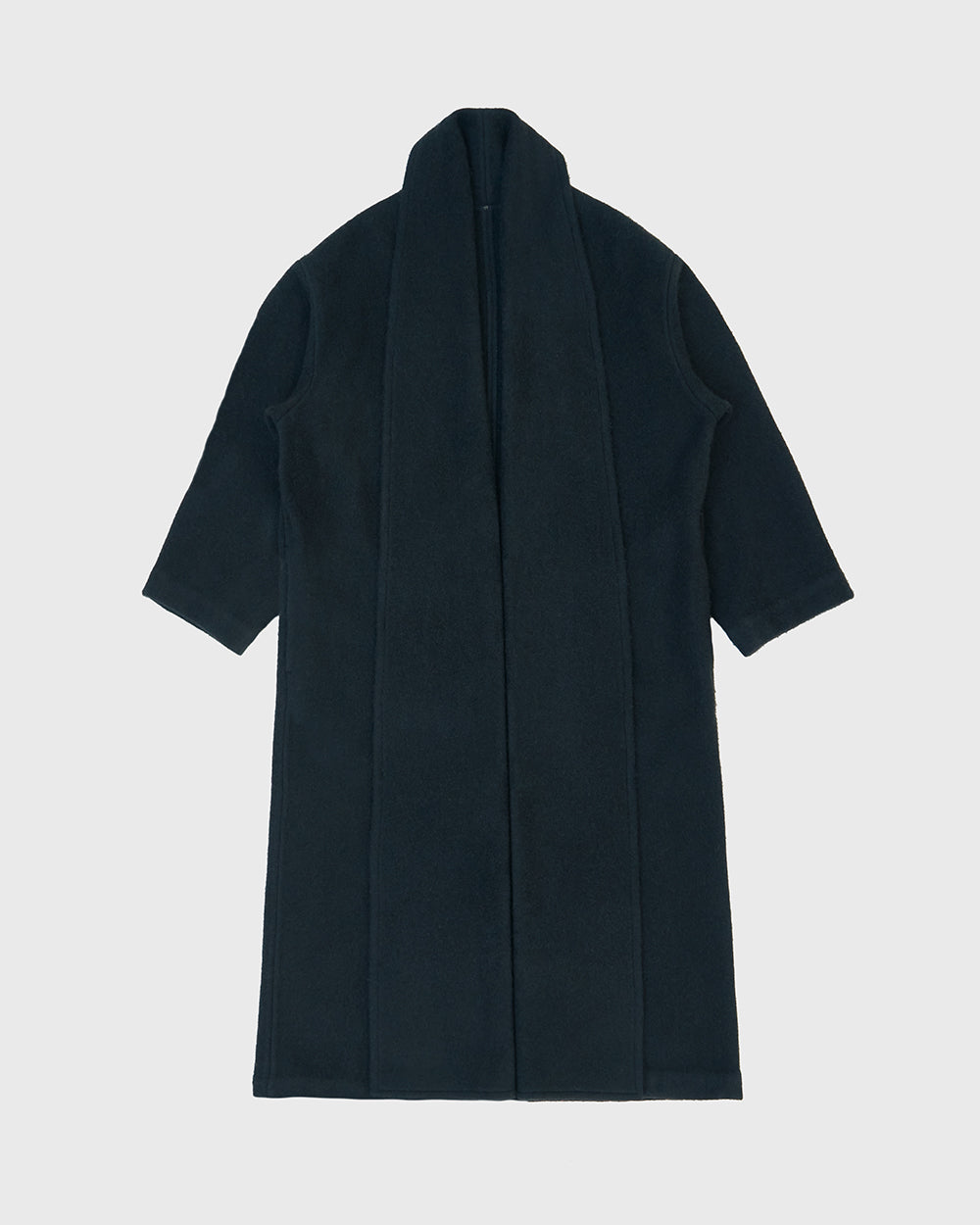 Mens Shawl-Collar Coat. Luxury menswear from b corp certified Norlha